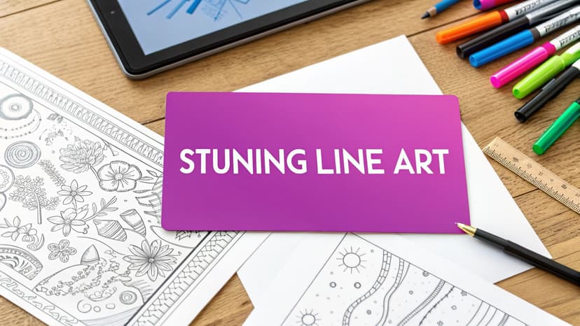 Create Stunning Line Art Coloring Pages with AI